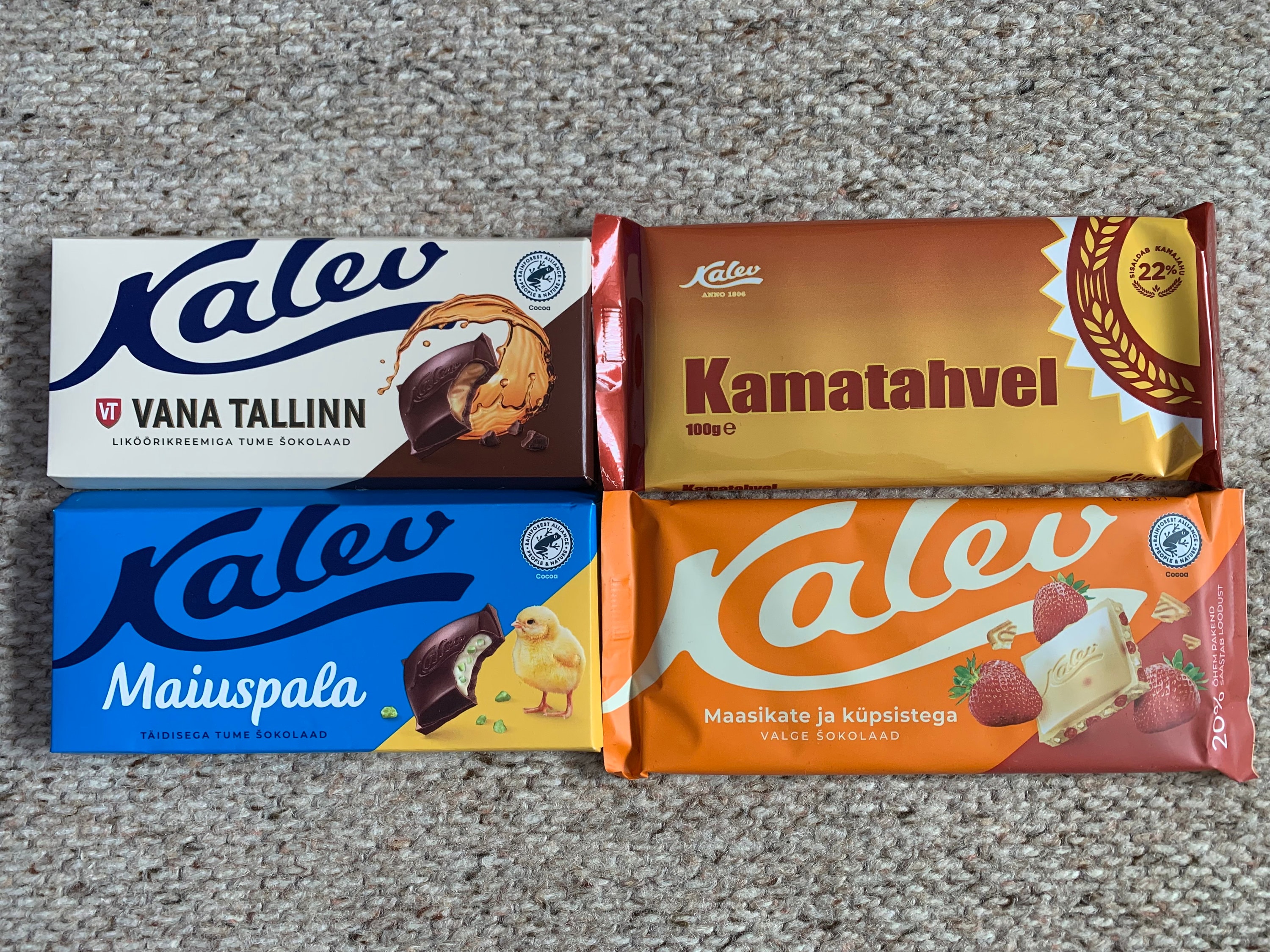 ESTONIAN CHOCOLATE 15 Bars / Gift Idea / Kalev / Made in Estonia / Estonian Sweets Box / White ...