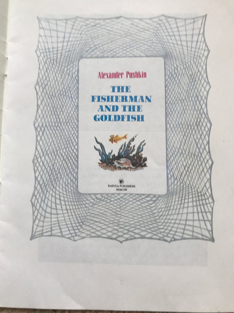 A.pushkin Fairy-tale the Fisherman and the Gold Fish From Soviet Era ...
