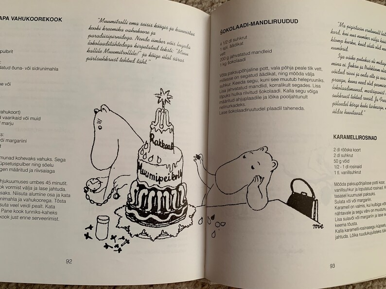 MOOMINMAMMAS Cook Book by Sami Malila. Vintage Children's Book. Easy ...