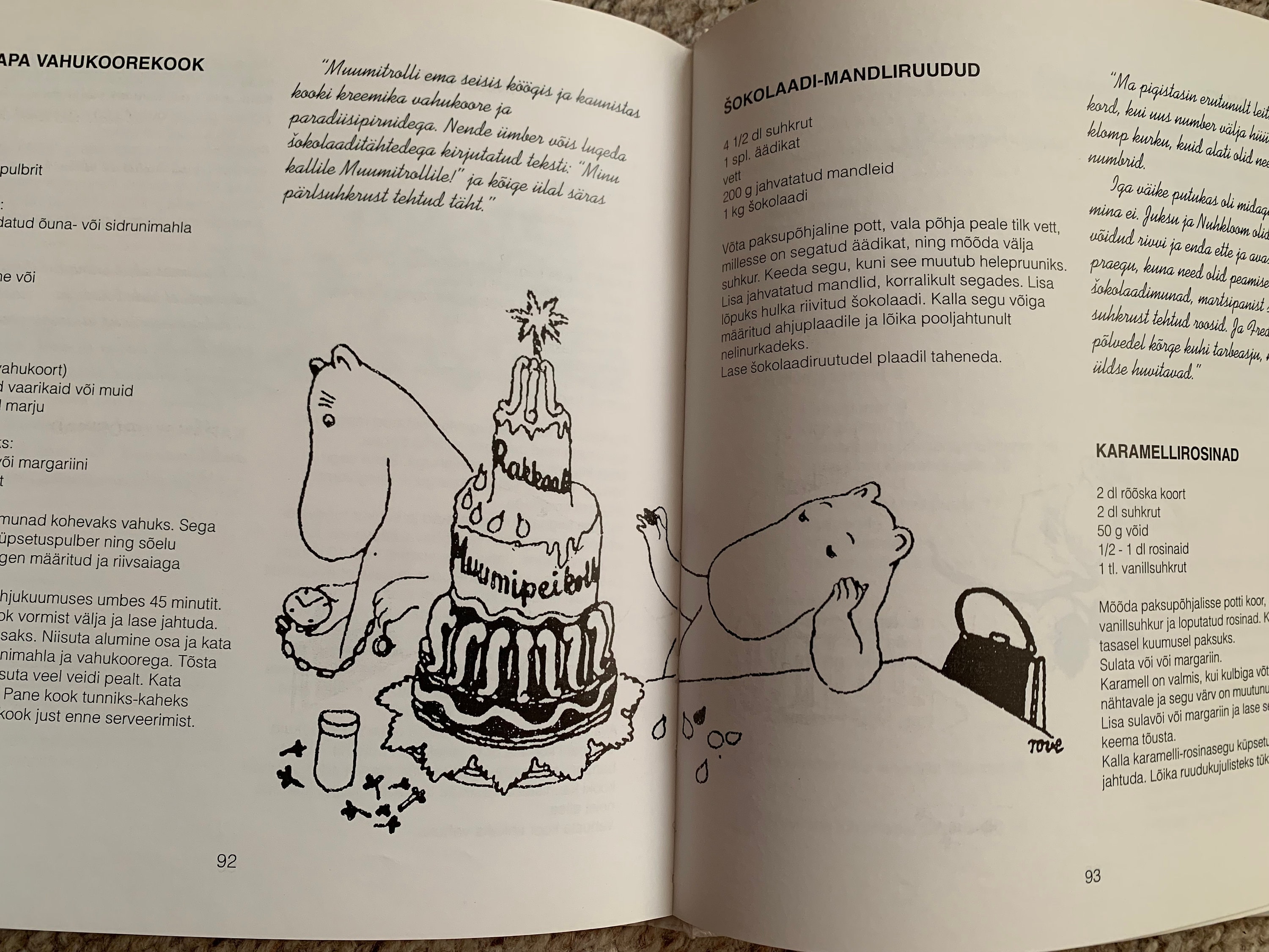 MOOMINMAMMAS Cook Book by Sami Malila. Vintage Children's Book. Easy ...