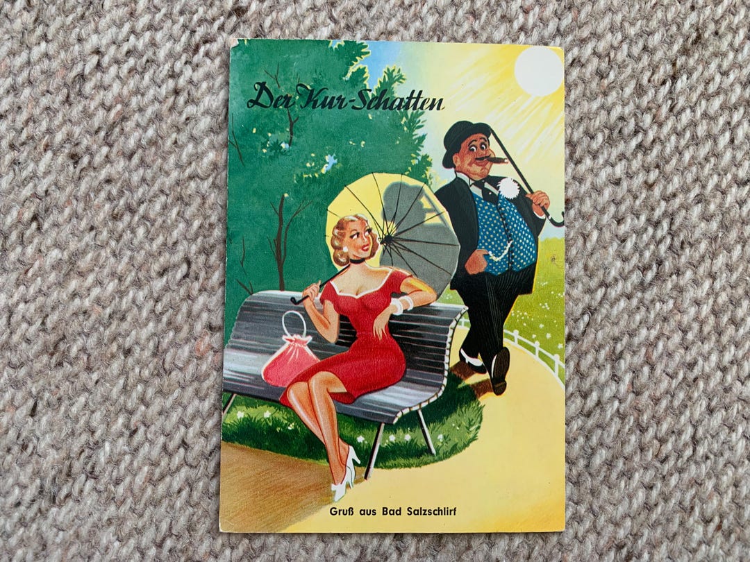 Funny Postcard From 1950s Old German Humor Postcard Vintage Art ...