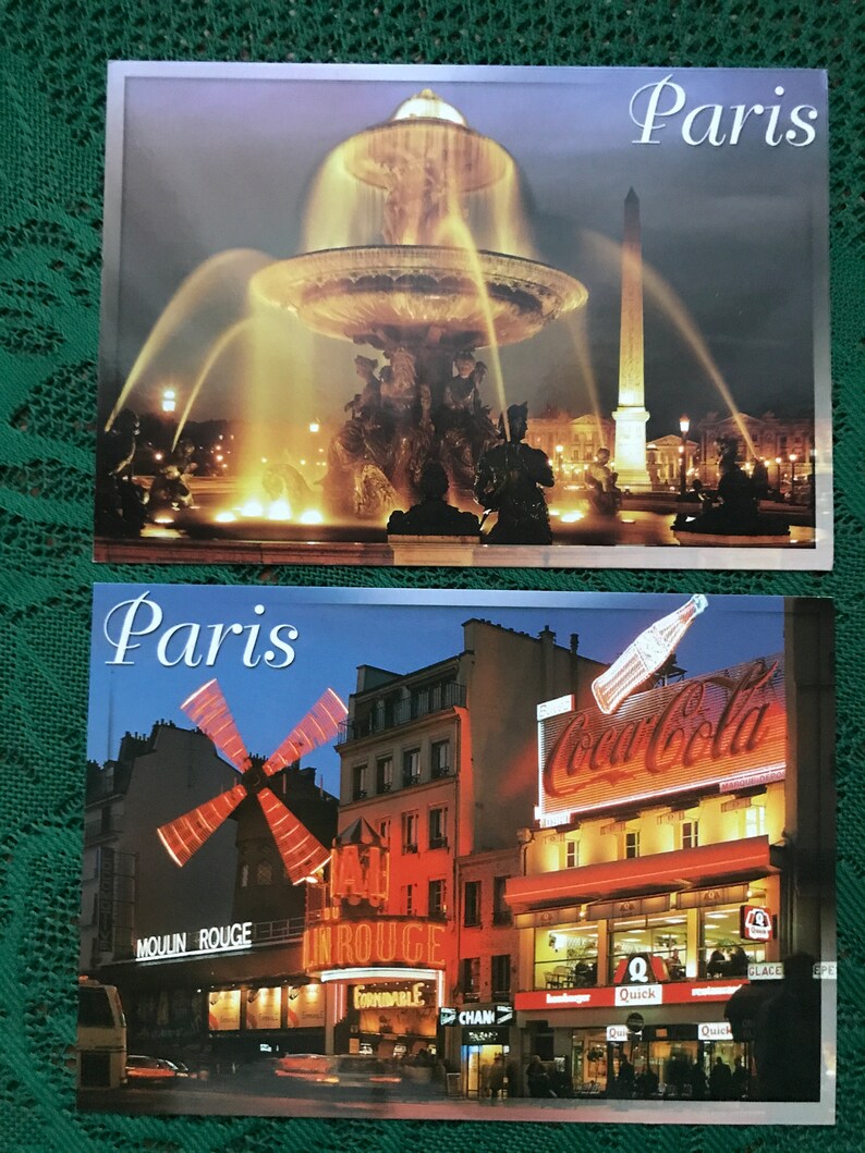 Set of 18 TRAVEL PARIS Postcards - Amazing Views of Places in FRANCE ...