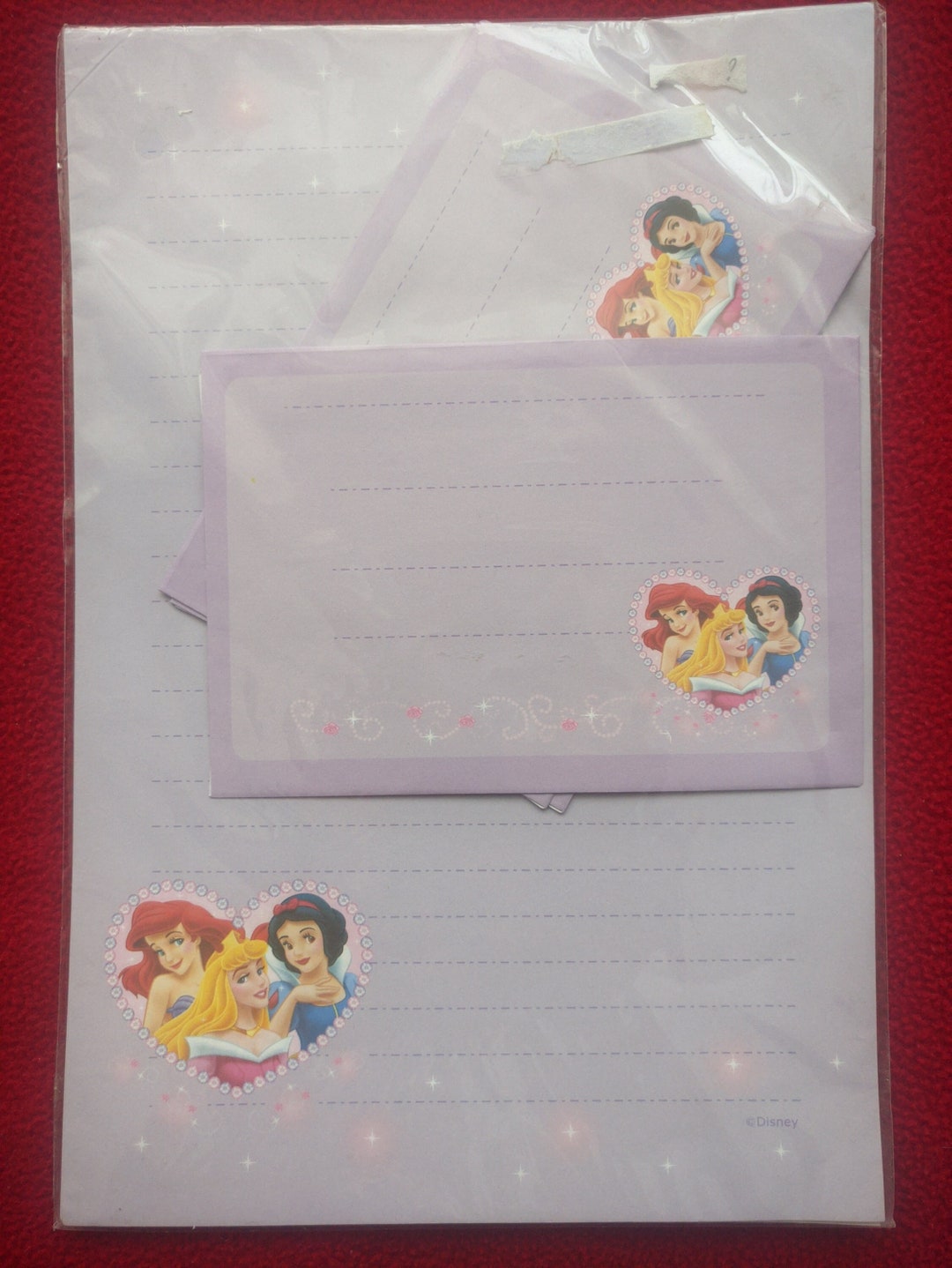 Vintage DISNEY Unopen Letter Set Retro Letter Paper, New, in Plastic ...