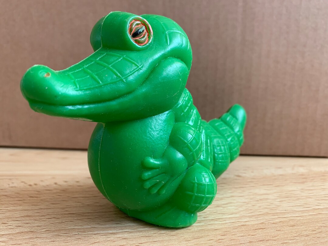 1970s Plastic Toy CROCODILE, Made in Soviet Union. Vintage USSR Retro ...