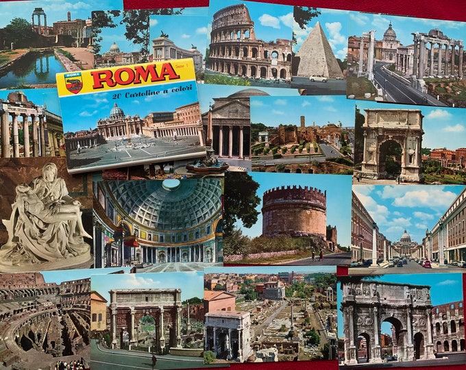 1980s ROME View Cards. 20 Vintage Blank Color Italy Europe Postcards ...