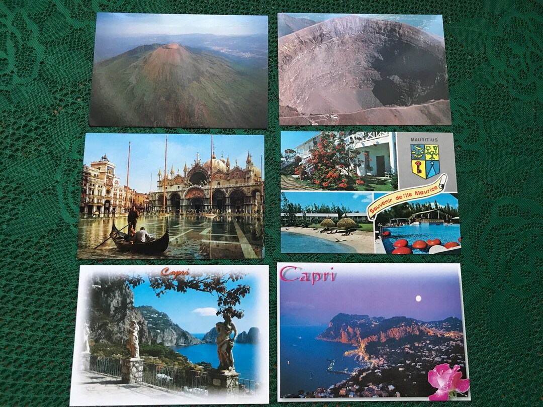 Set of 6 TRAVEL_EXOTIC Postcards - Amazing Views of Places in Capri ...