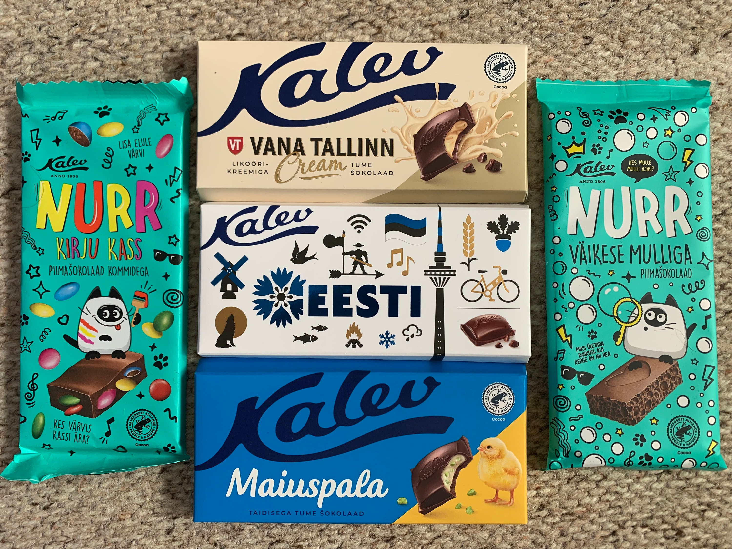 ESTONIAN CHOCOLATE 15 Bars / Gift Idea / Kalev / Made in Estonia ...