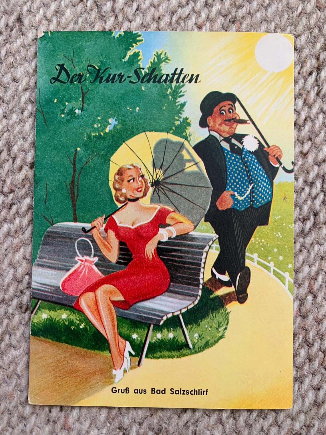 Funny Postcard From 1950s Old German Humor Postcard Vintage Art ...