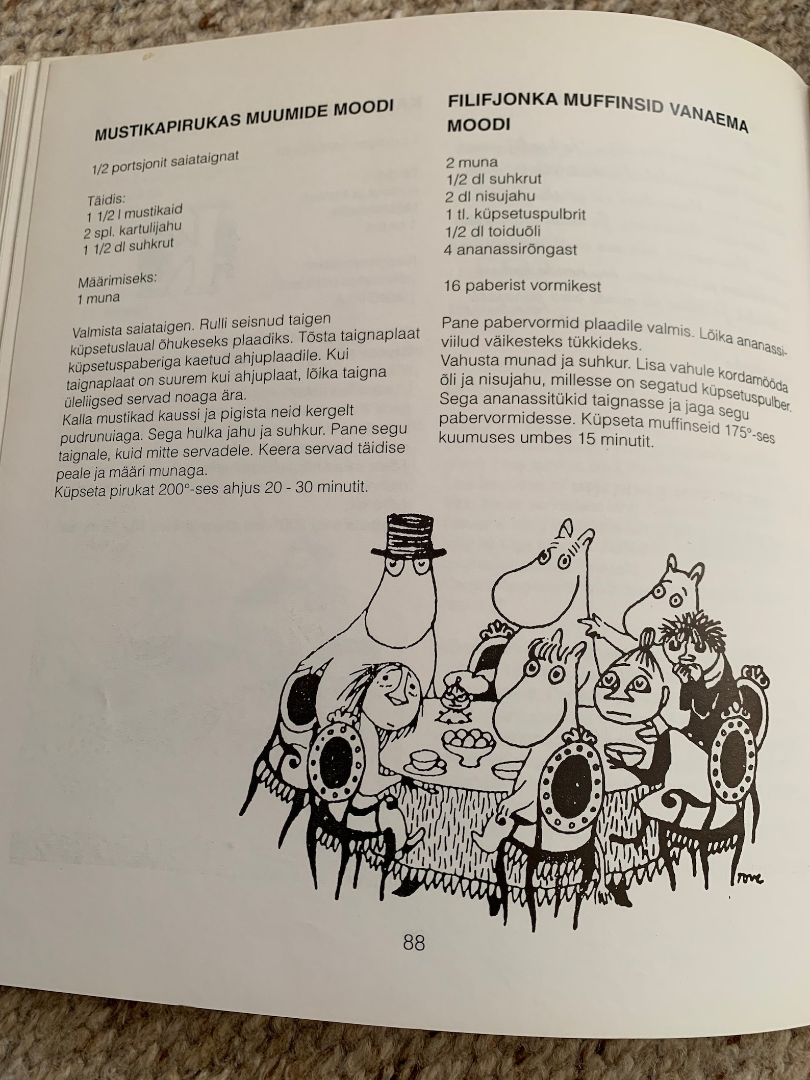 MOOMINMAMMAS Cook Book by Sami Malila. Vintage Children's Book. Easy ...