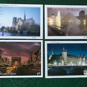 Set of 18 TRAVEL PARIS Postcards - Amazing Views of Places in FRANCE ...