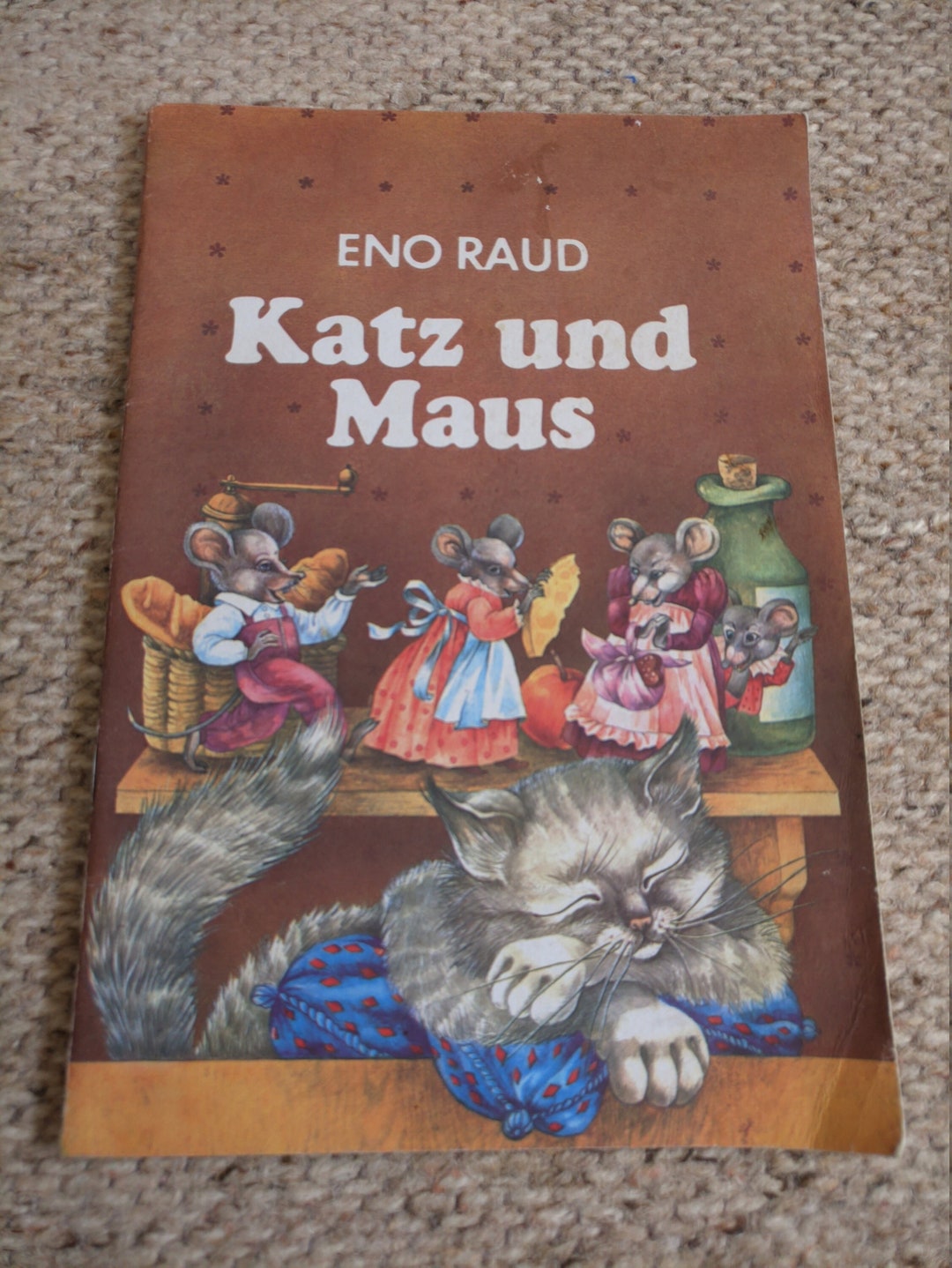 Cats and Mice - Children's Book in German - Vintage Estonian Book "katz ...