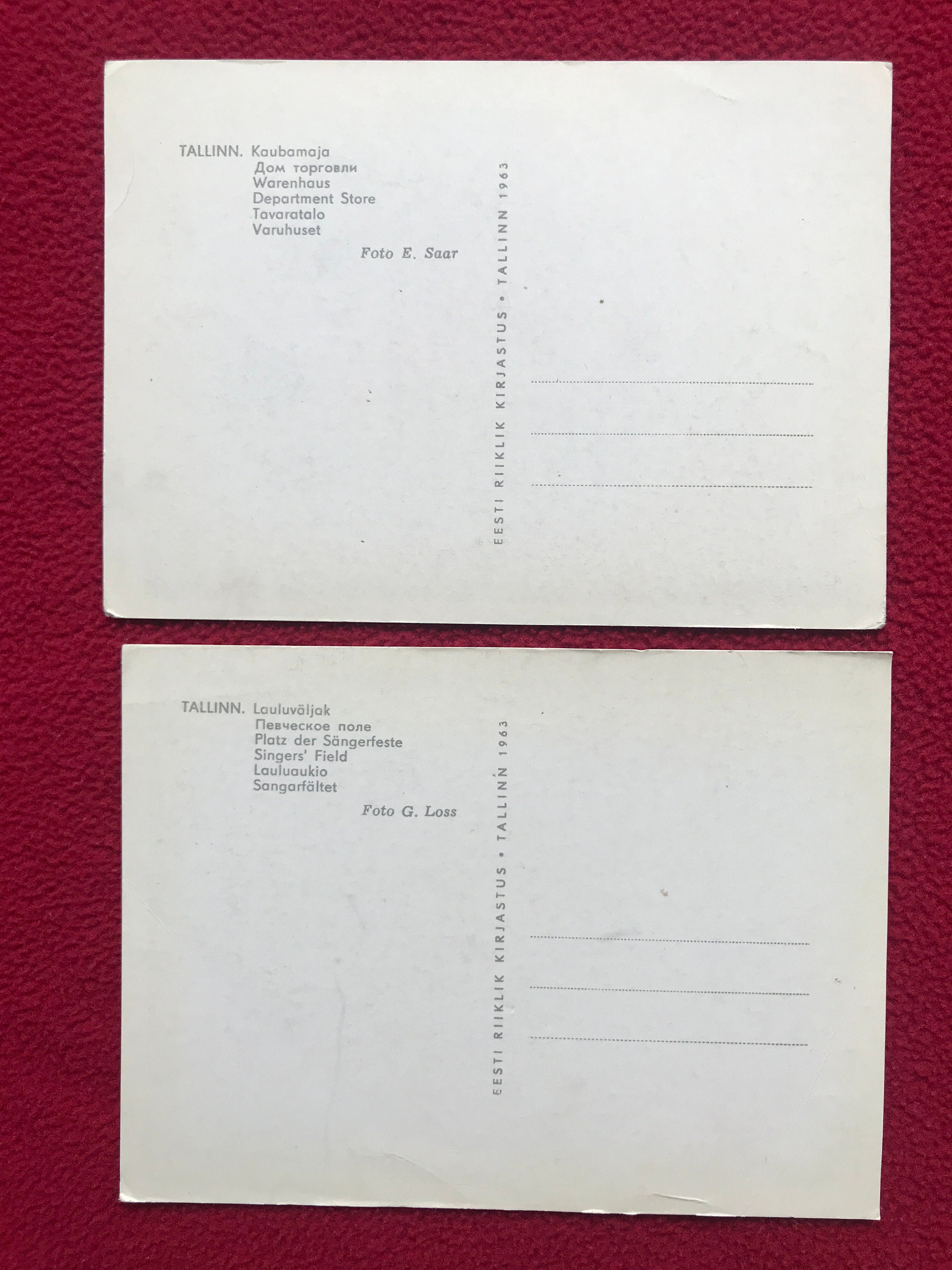 TALLINN POSTCARDS. 7 Black and White Old USSR Postcards From 1960s ...