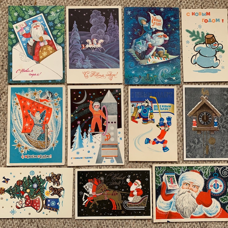 Russian Christmas Cards - Etsy