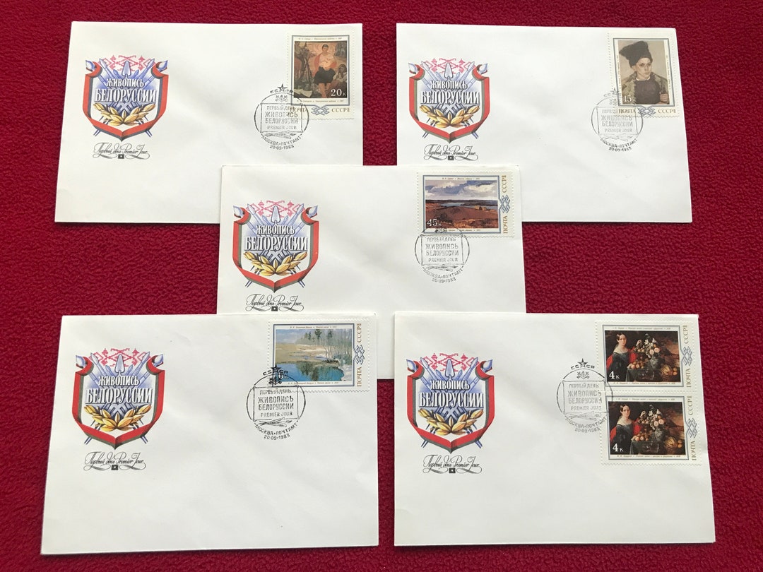 Belorussian Collectible Envelopes With First Day Art Stamps From 1983 ...
