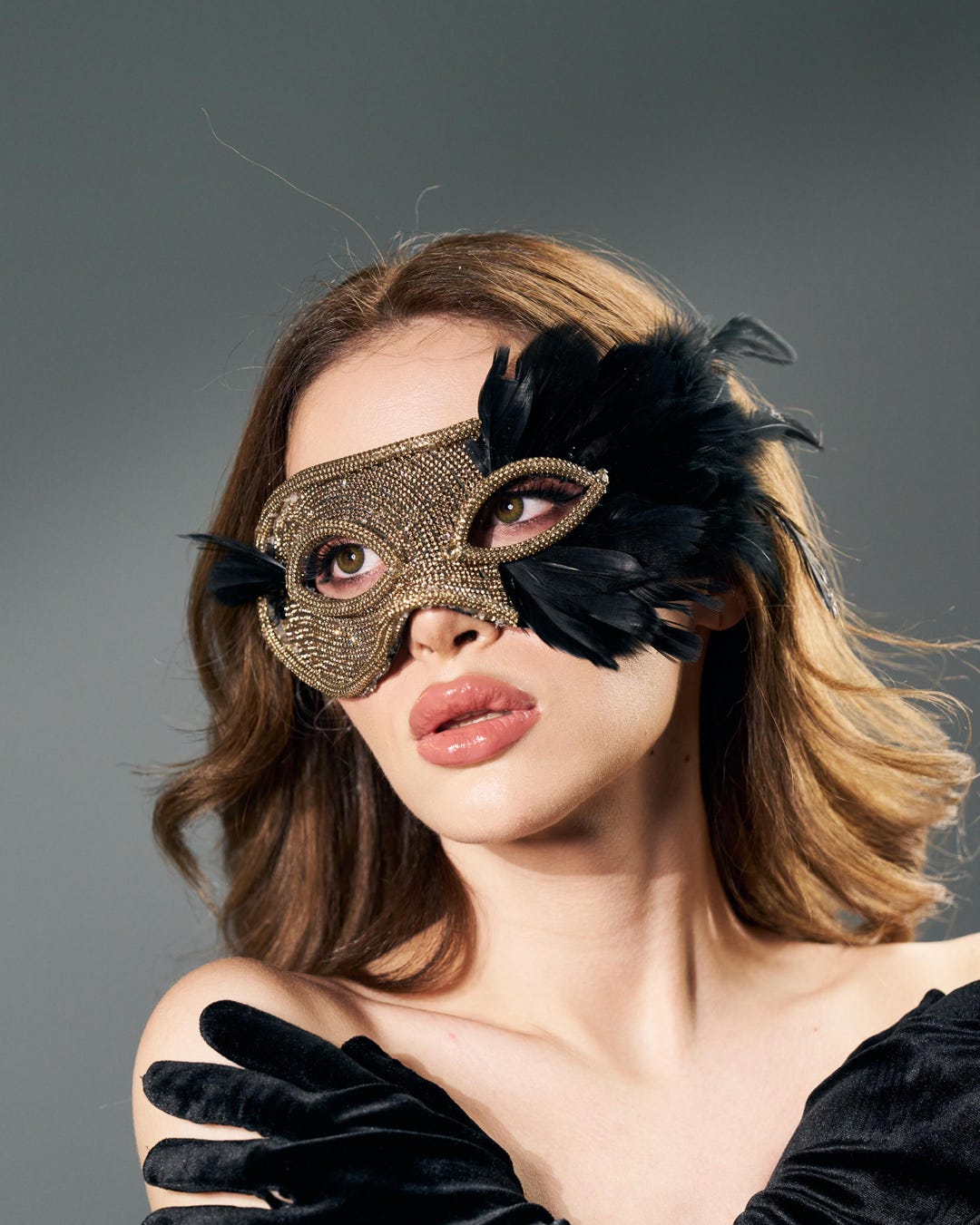 Gold Masquerade Mask, Venetian Party Mask for Ball, Prom, Festival and ...