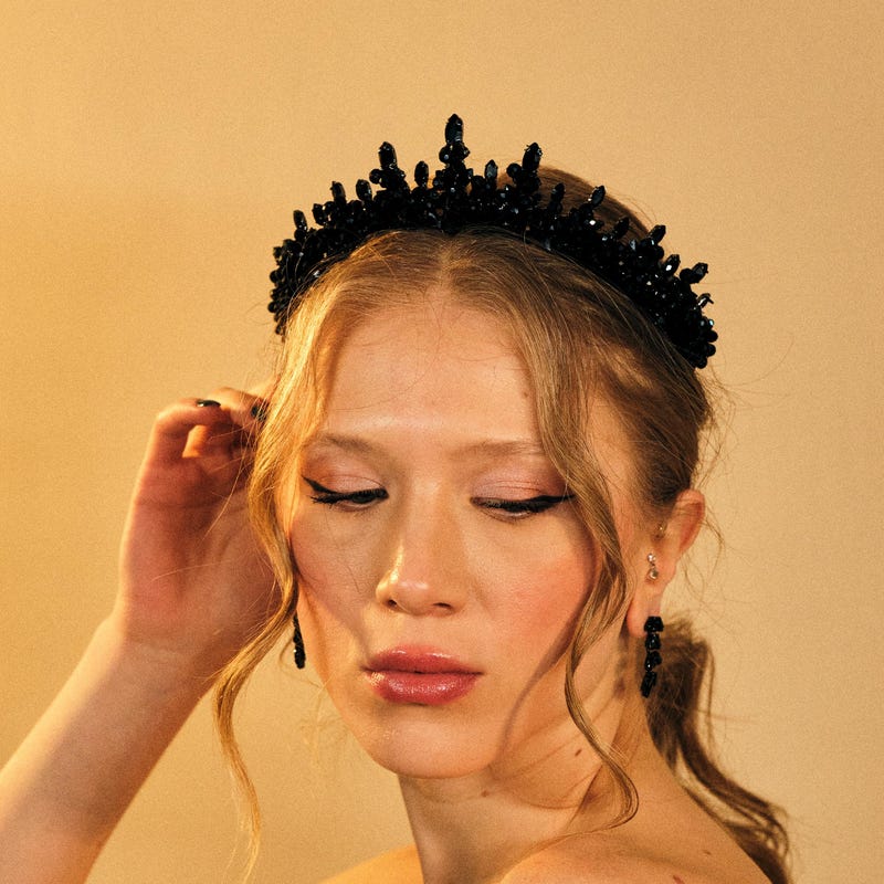 Black Gothic Bridal Tiara - Etsy UK