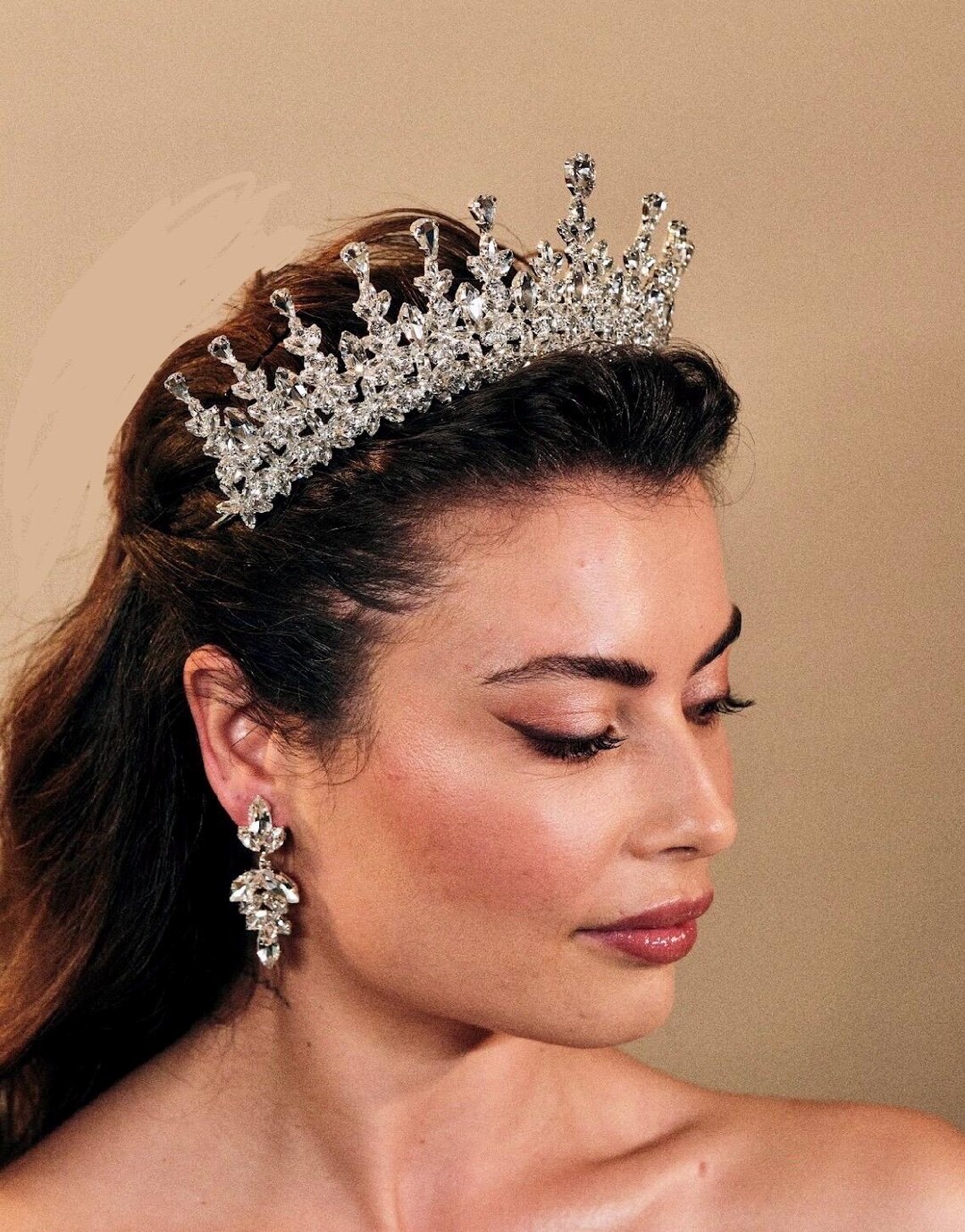 Crystal Bridal Tiara: Handmade Swarovski Wedding Crown - Etsy Australia