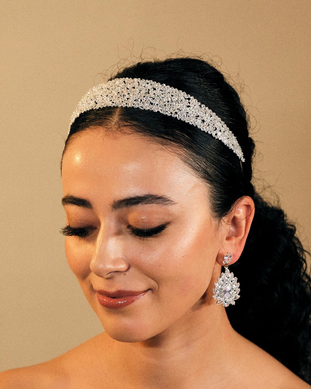 Simple Bridal Headband, Wedding Headpiece, Bridal Headband, Zircon ...
