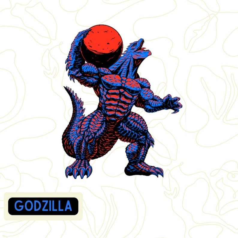 Godzilla Vinyl Sticker Scrapbook Car Decal Bumper Sticker - Etsy