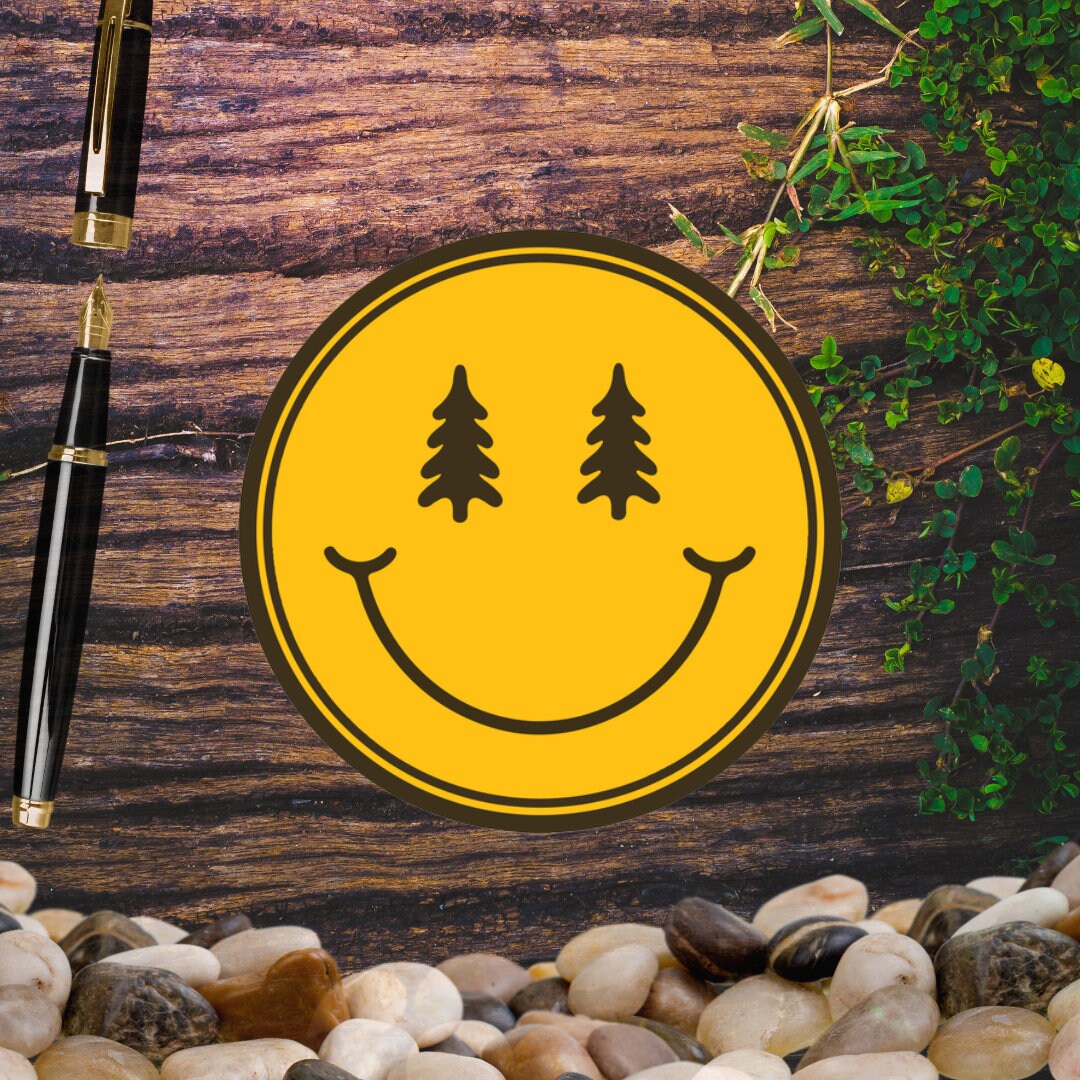 Smiley Face Sticker for Bumpers, Hydro Flasks, Car Windows, Laptops ...