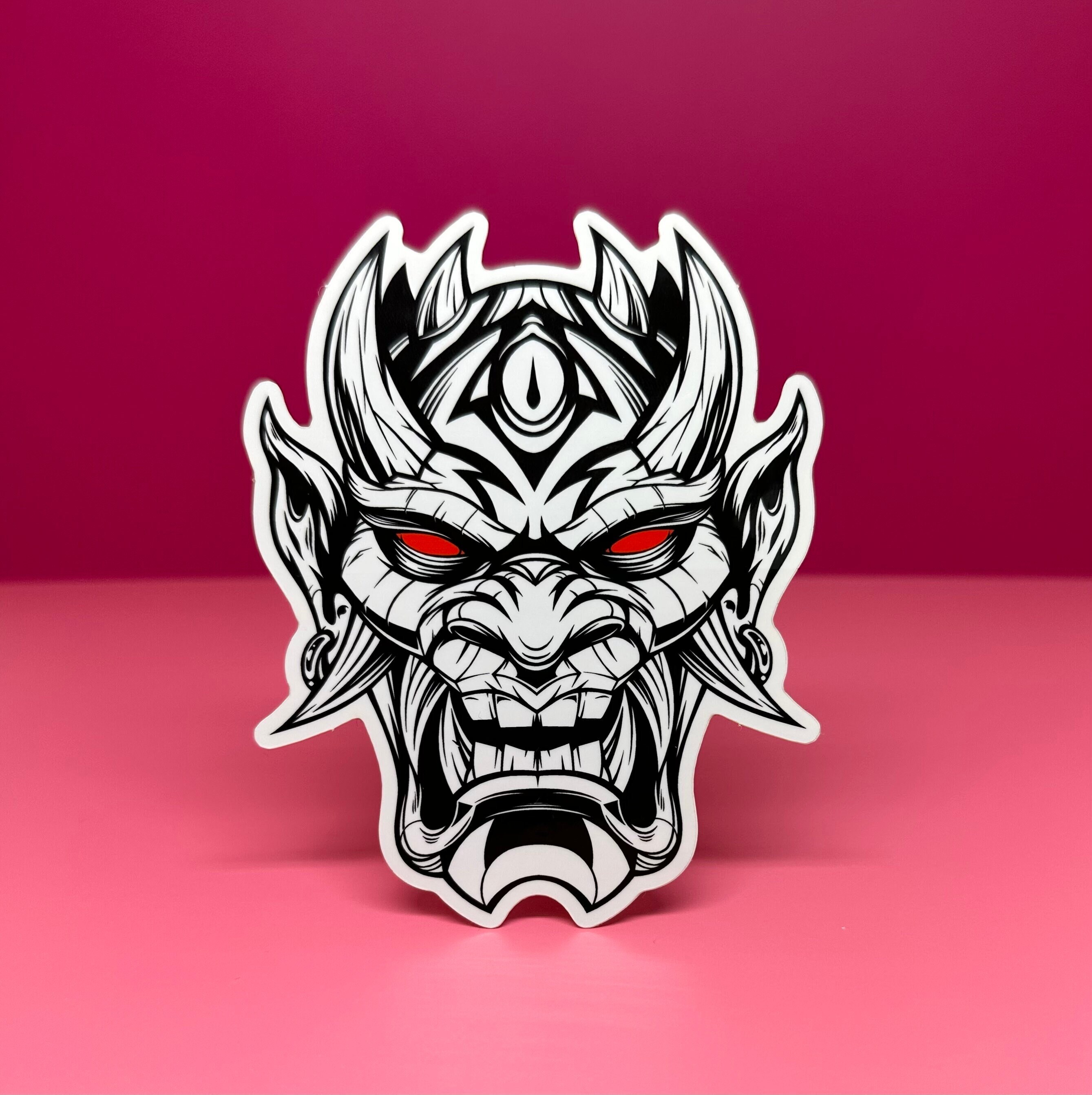 Kabuki Devil Vinyl Sticker Ancient Evil Decal for Scrapbooks Cars ...