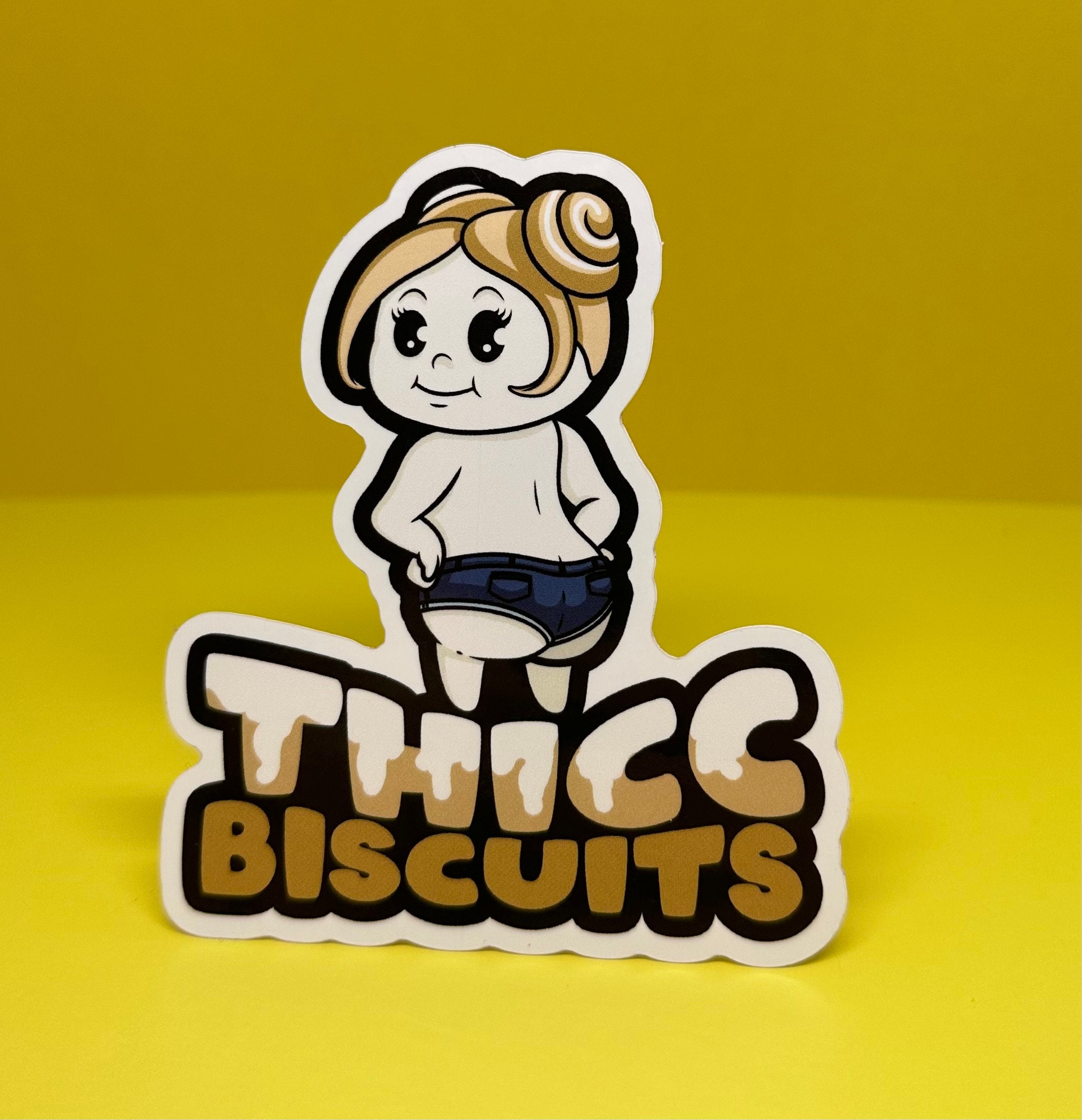 Thicc Biscuits Booty Vinyl Sticker - Waterproof Car Decal for ...