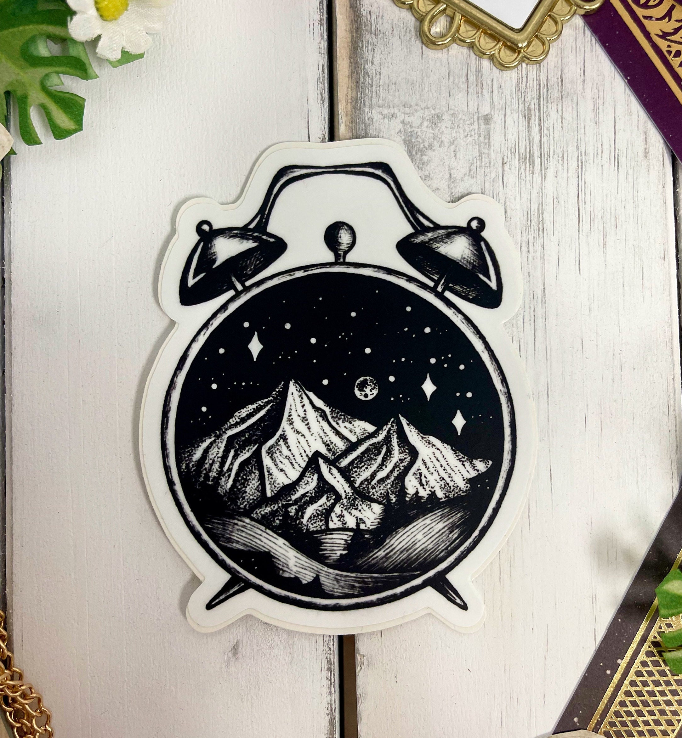 Stylish Alarm Clock Sticker - Perfect for Bumpers Hydro Flasks Cars ...