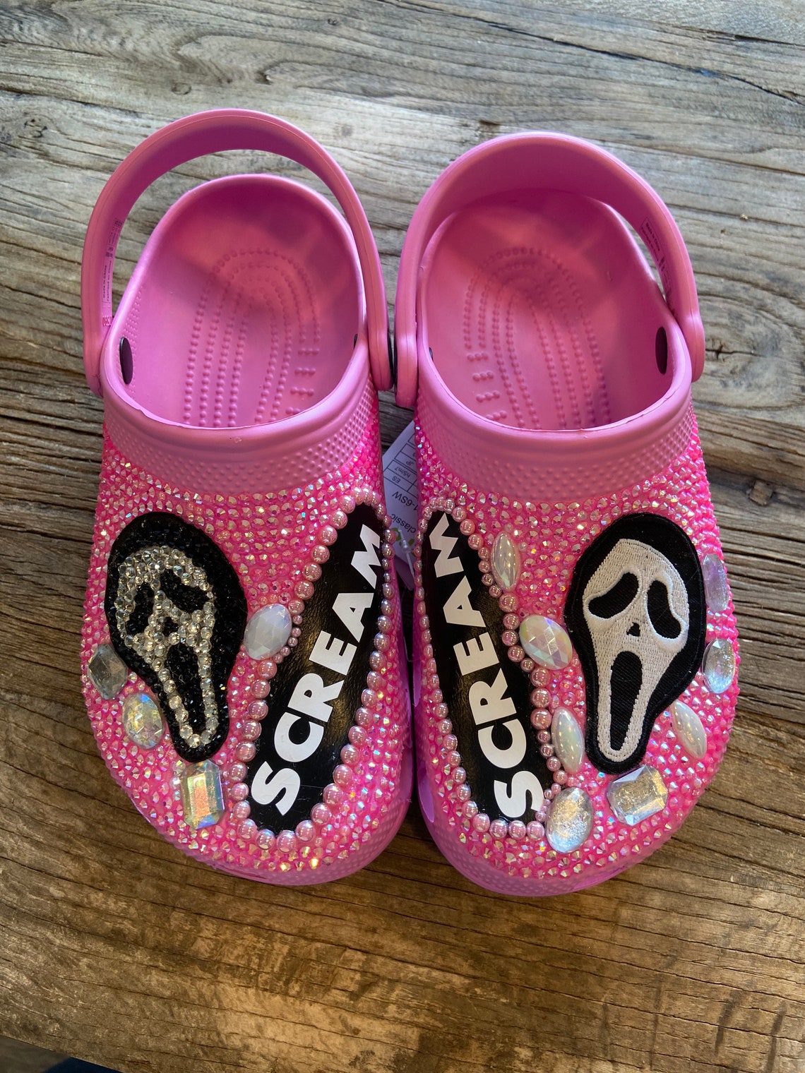 Bling Crocs Custom Croc Shoes Ghost Face Crocs Horror Movie - Etsy