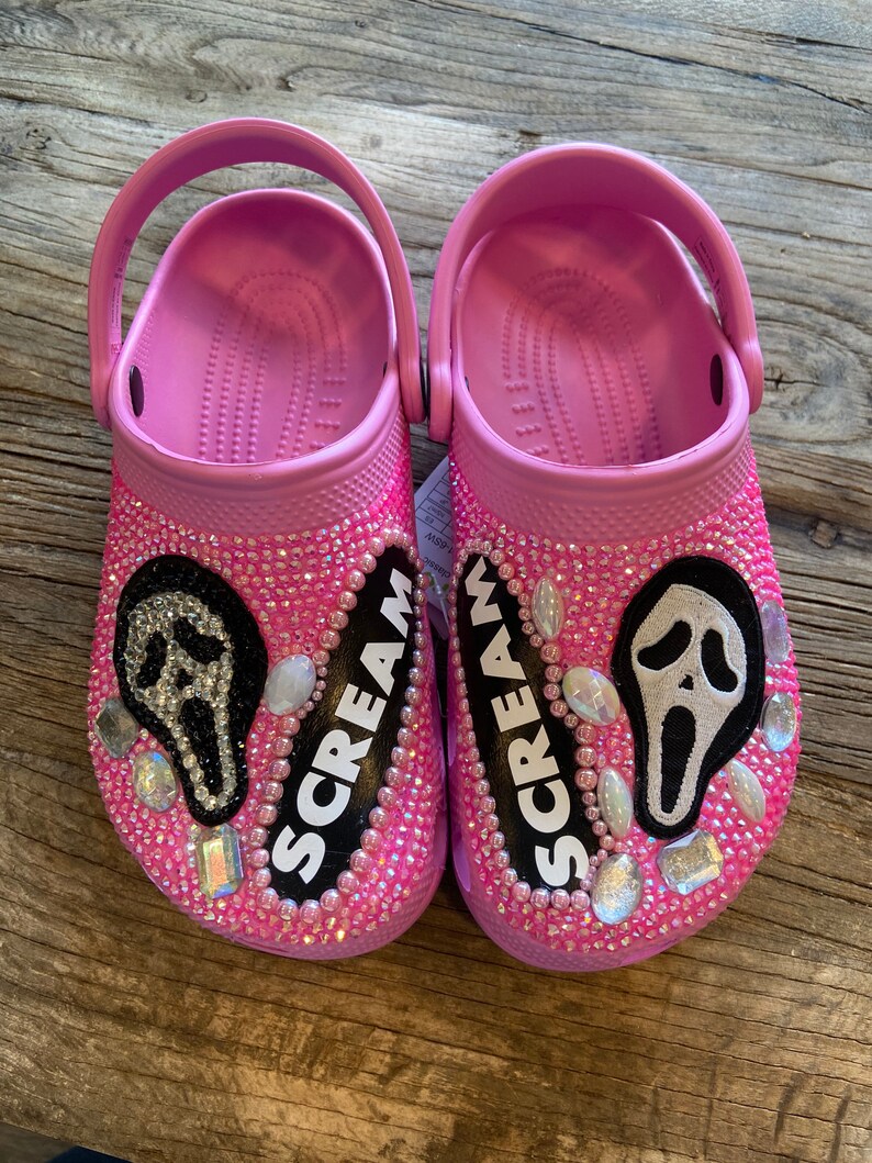 Bling Crocs Custom Croc Shoes Ghost Face Crocs Horror Movie - Etsy