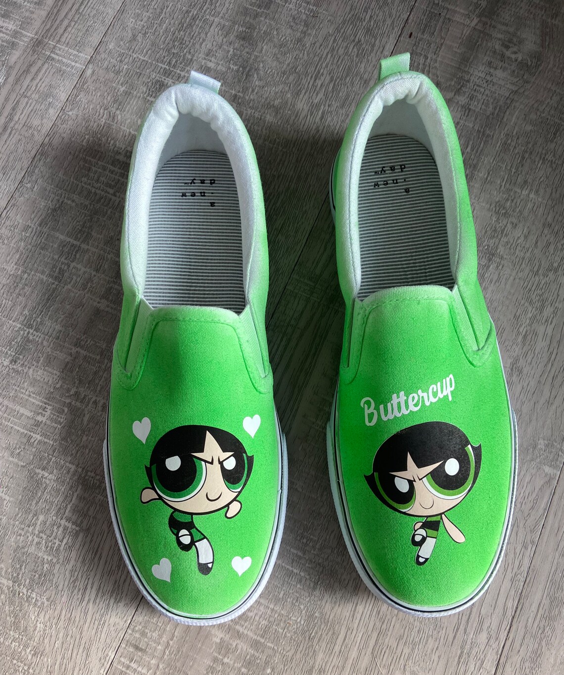 Powerpuff Shoes Power Puff Girls Sneakers Bubbles Slip on - Etsy