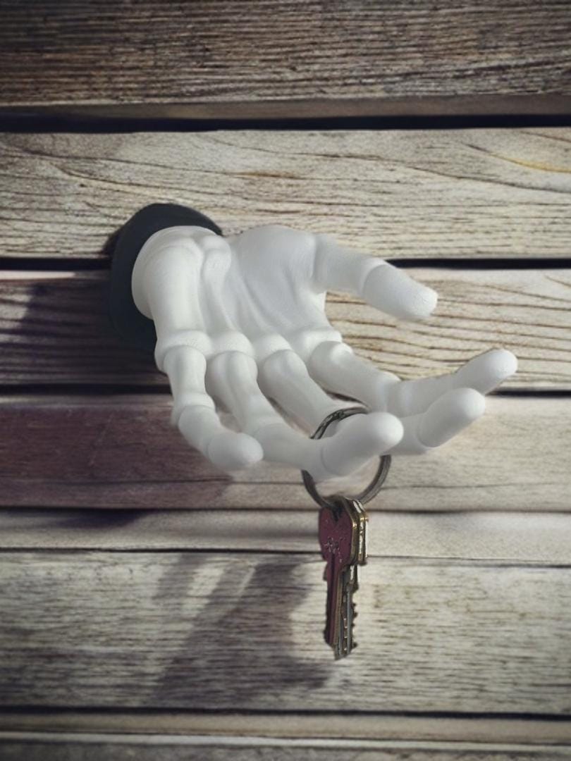 Skeleton Hand Key Holder – 3D Printed Wall Hook for Keys, Accessories ...