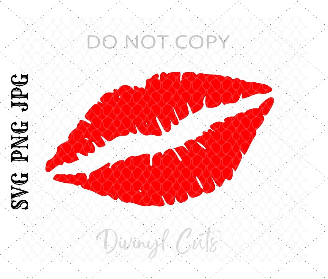 Lips SVG- Kiss- Kisses- Love SVG for Cricut- Valentine PNG- Love ...