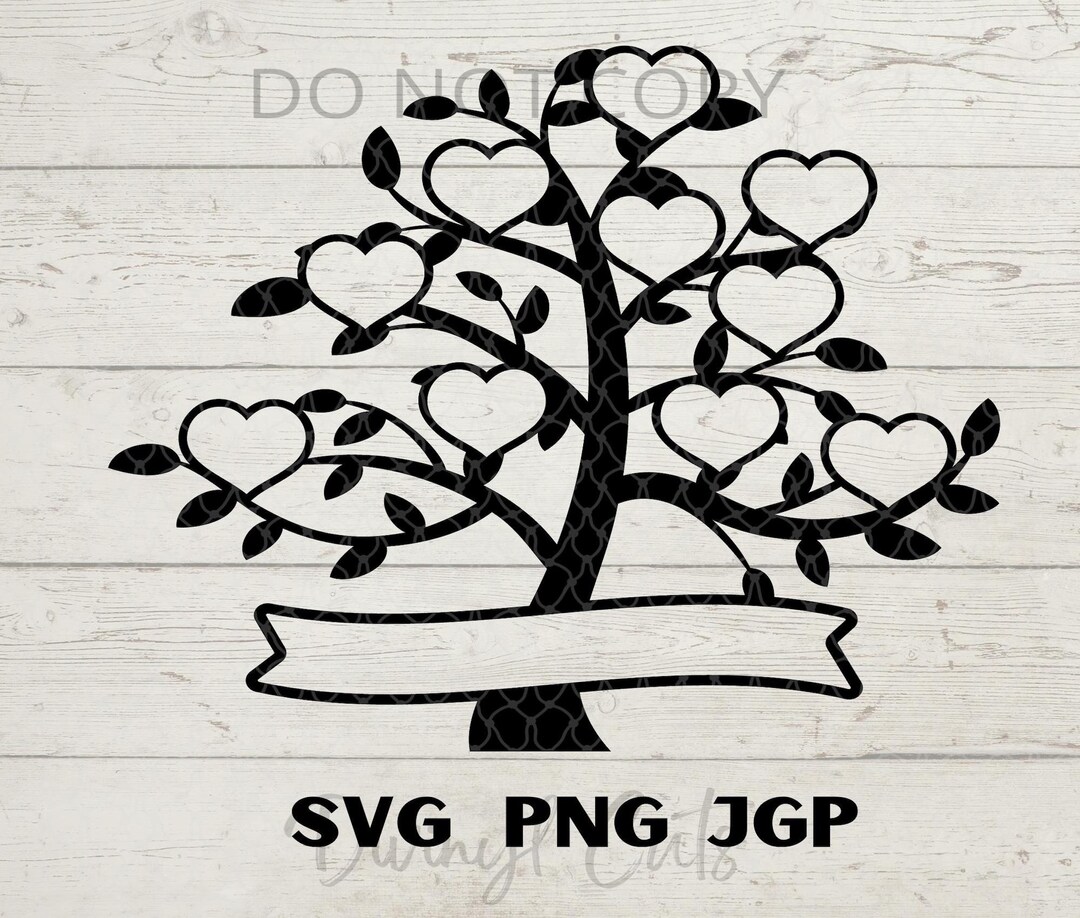Customizable Family Tree Cut File | Family Tree Digital Download ...