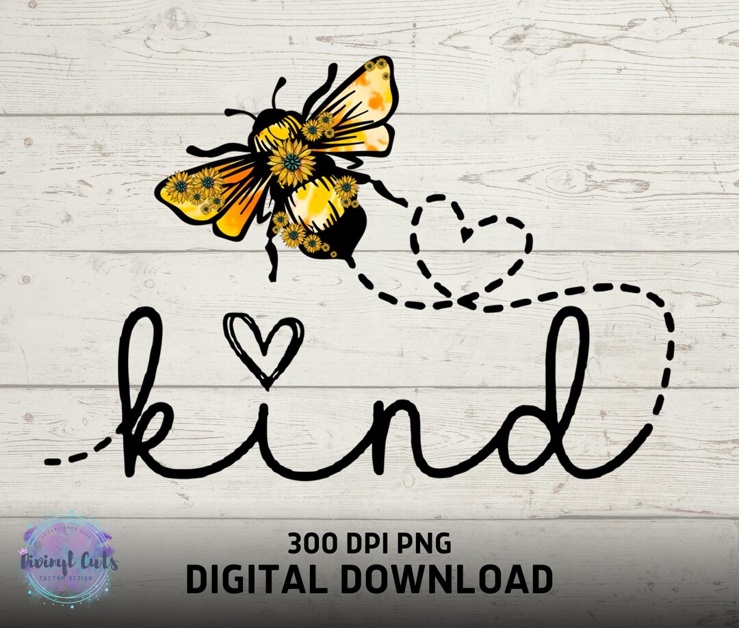 Be Kind Bee PNG | Kindness | Bee Kind PNG | Honey Typography PNG ...