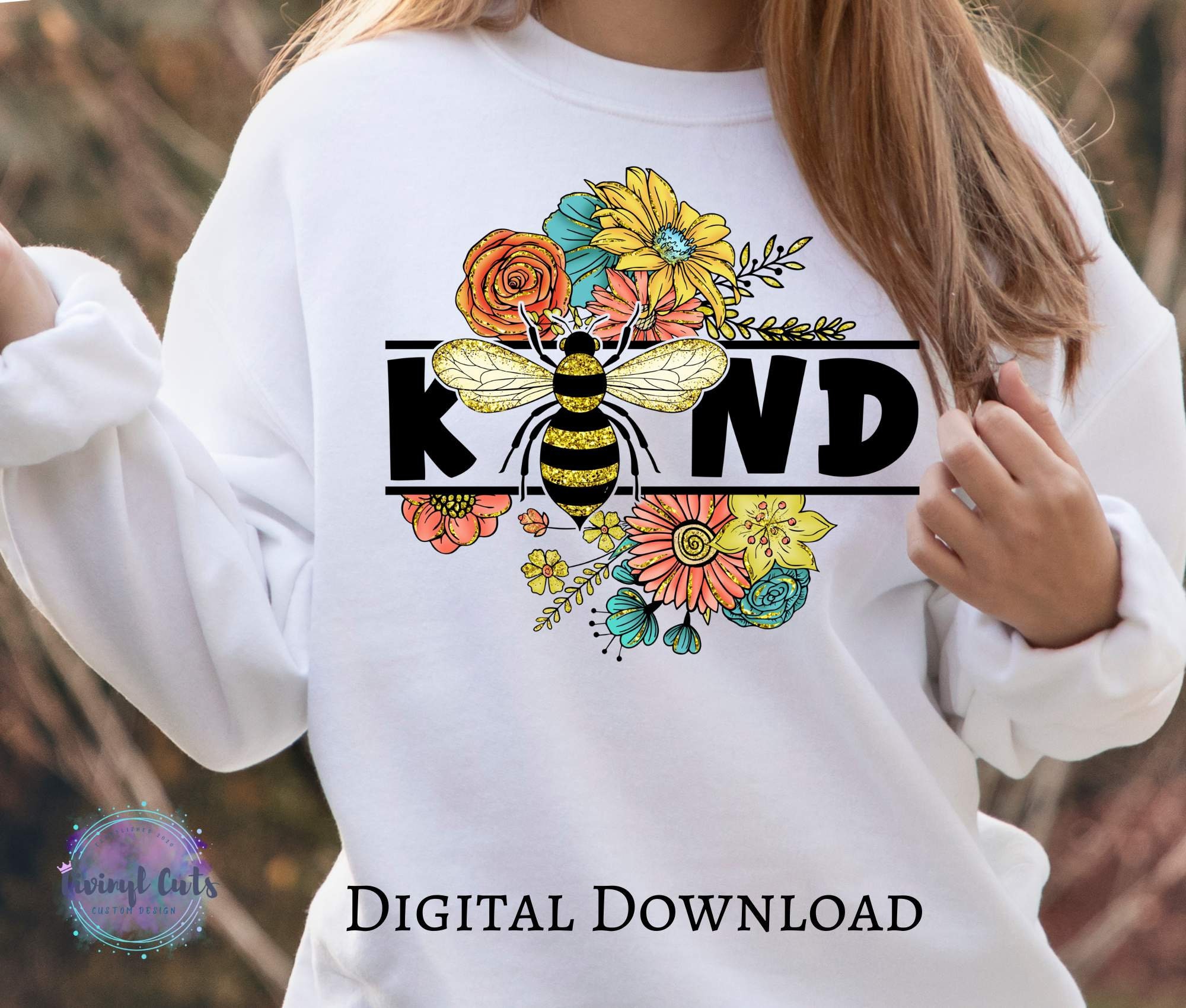 Be Kind Bee PNG | Kindness | Bee Kind Glitter PNG | Honey PNG | Digital ...
