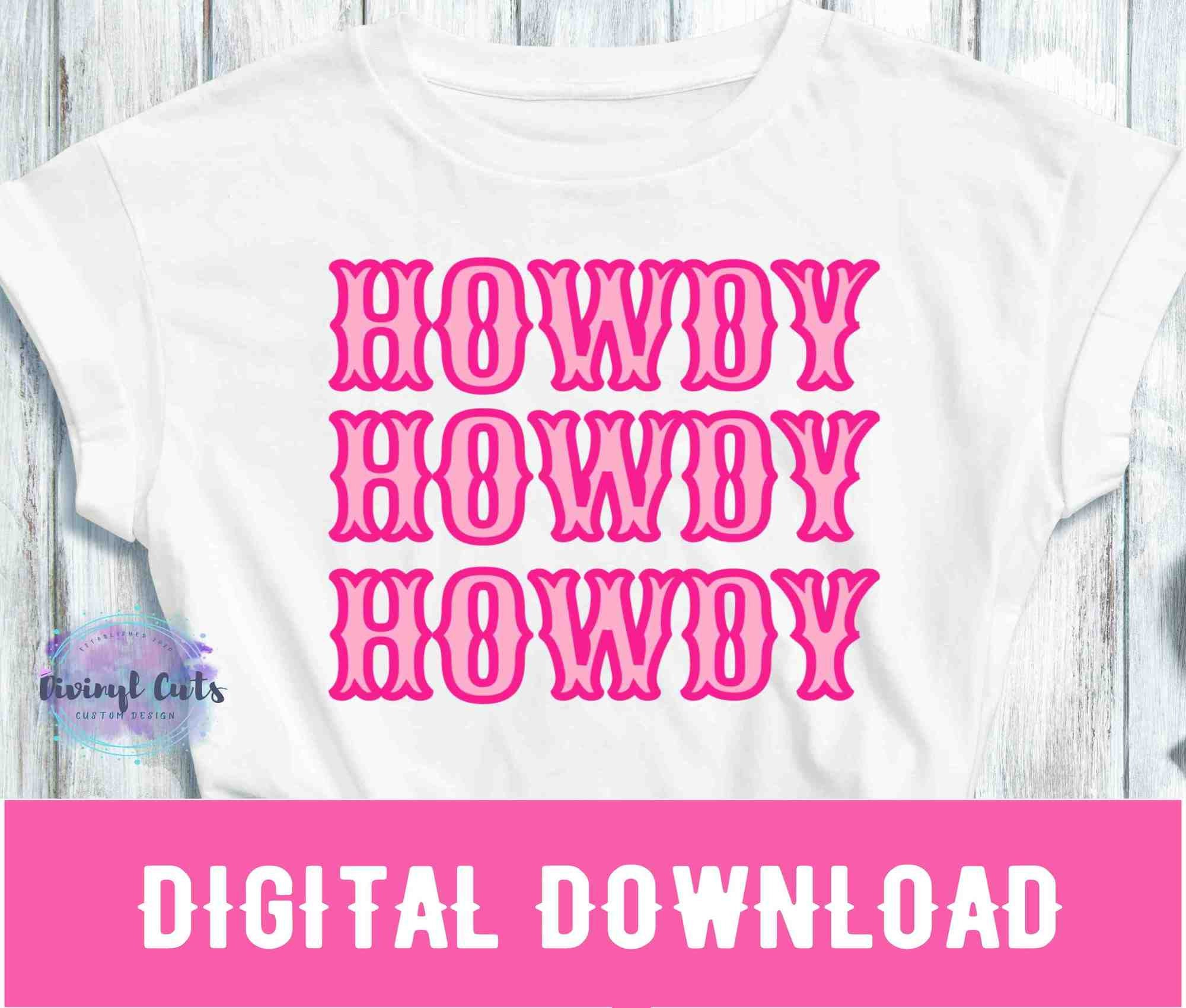 Howdy With an Outline SVG Cowgirl SVG Western SVG - Etsy