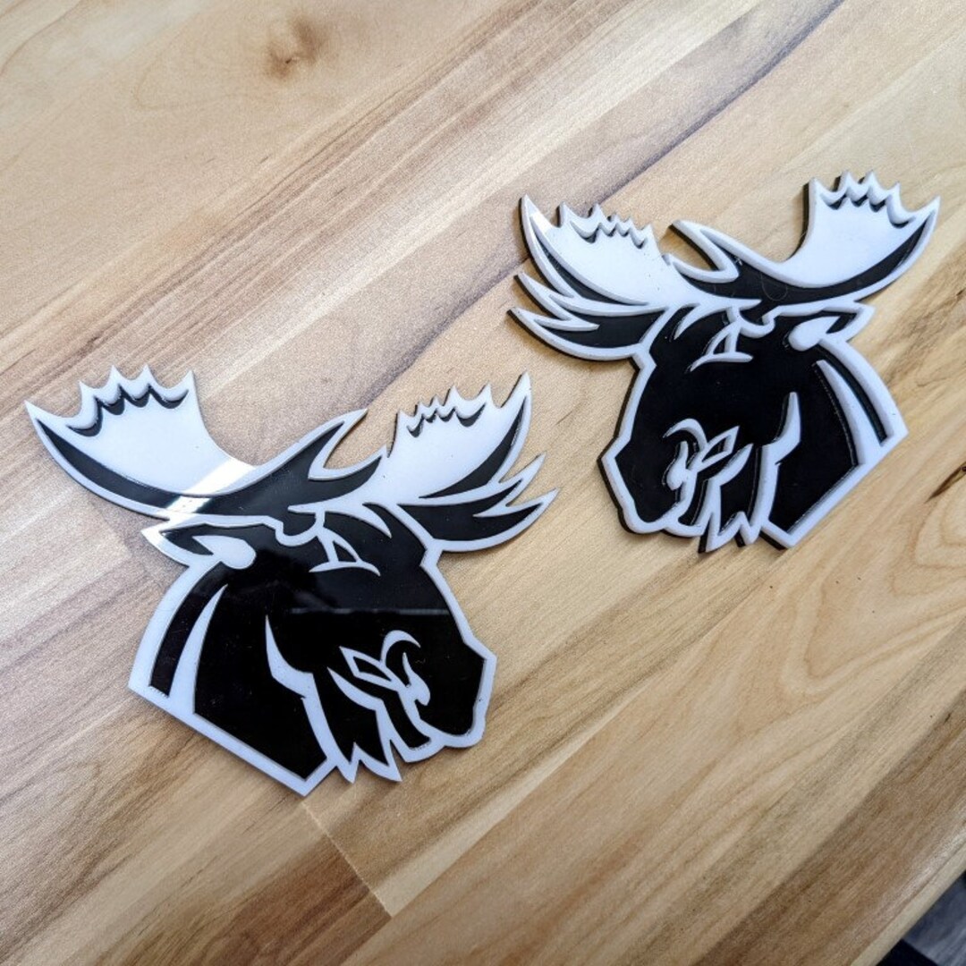 Moose Icon Pair - Car Emblem - Etsy