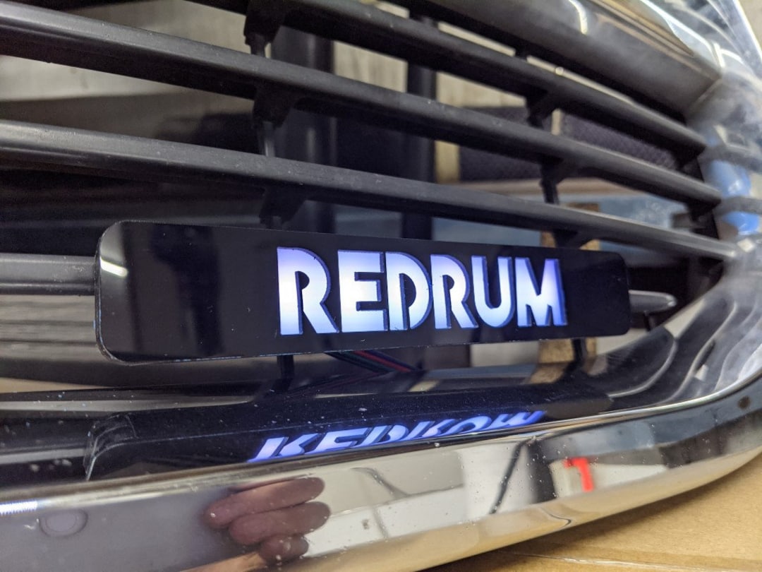 Custom LED Grille Badge Block Font RGB 1.12 X 6.5 - Etsy Canada