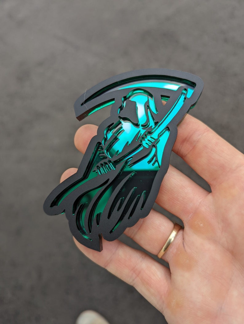 Grim Reaper Car Badge - Car Emblem - Etsy