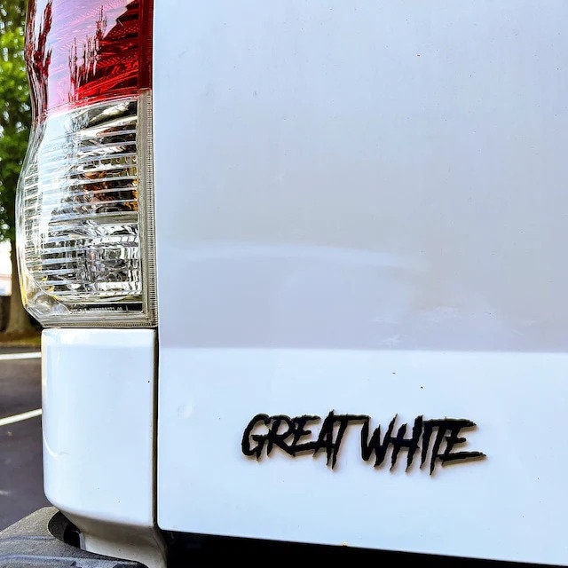 Custom Text Car Badge - Single Layer - Aggressive Font - Type Your Own ...