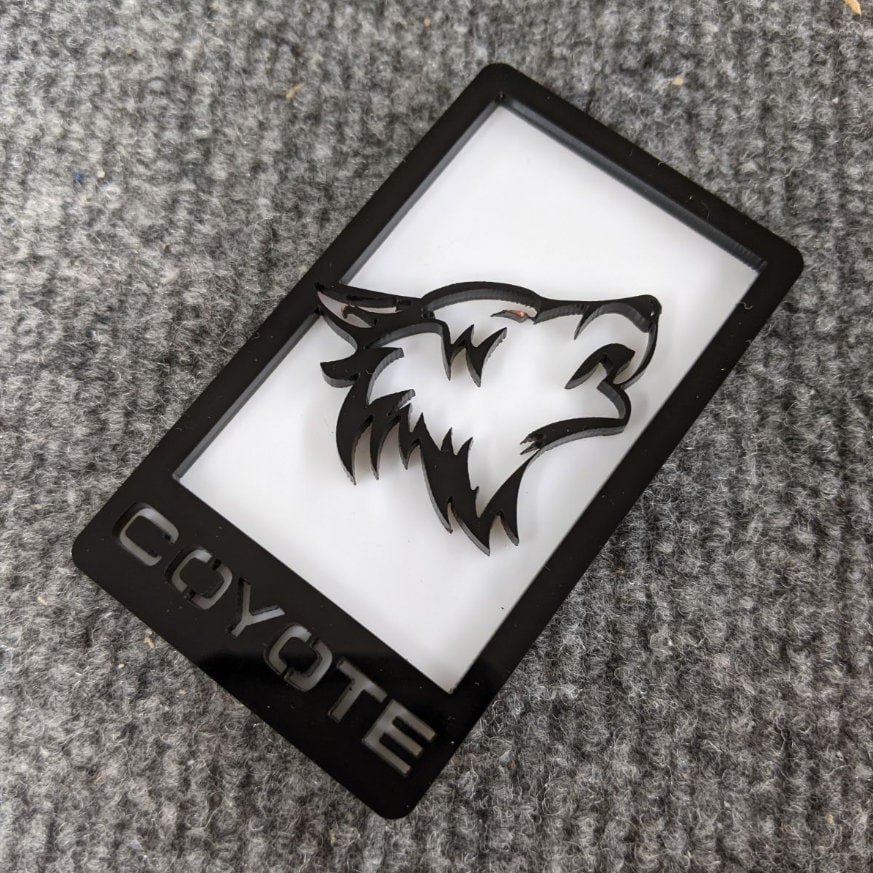 Coyote Badge With Coyote Text Detailed Fits Mustang® Grille or Trunk - Etsy