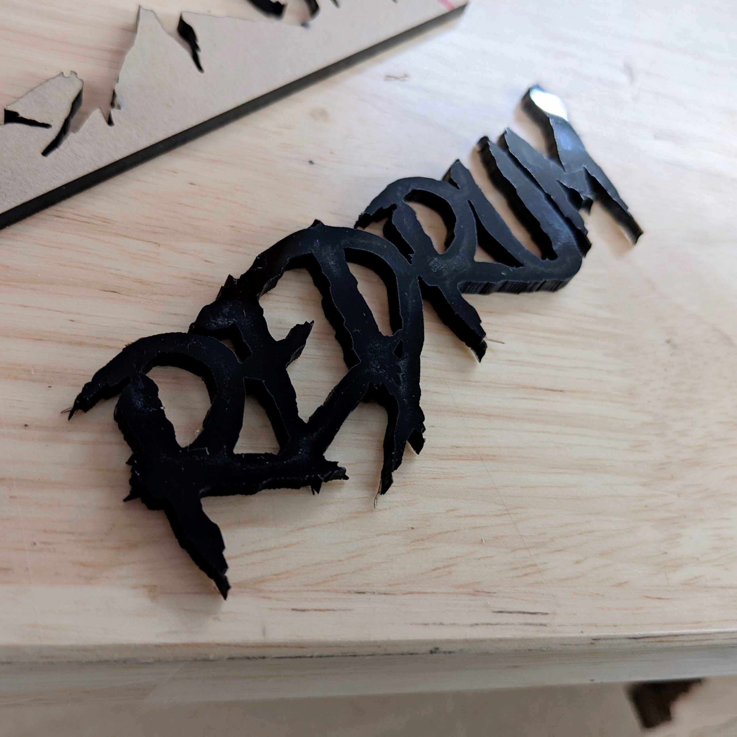 Custom Text Car Badge - Single Layer - Aggressive Font - Type Your Own ...