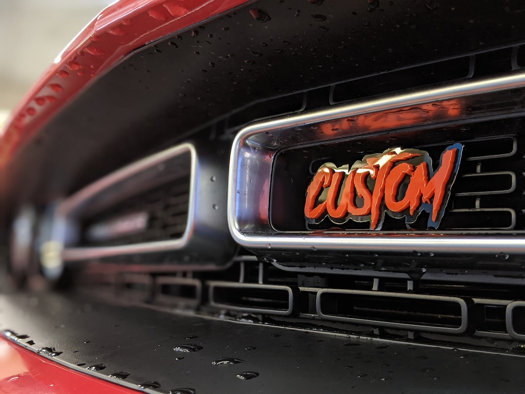 Custom Text Car Badge - Aggressive Font - Type Your Own and Choose Your ...