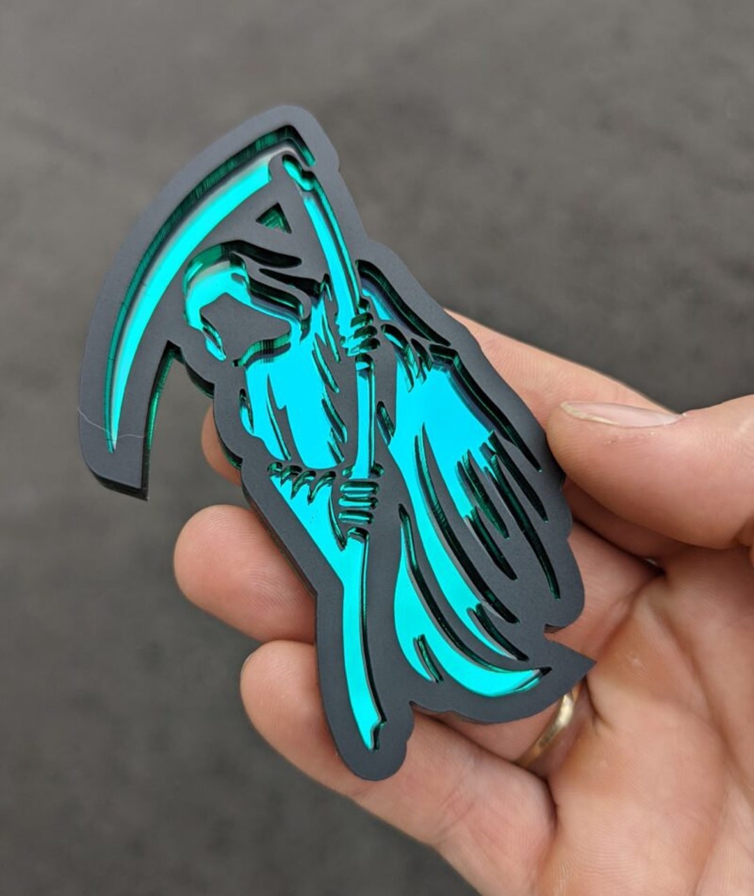 Grim Reaper Car Badge - Car Emblem - Etsy