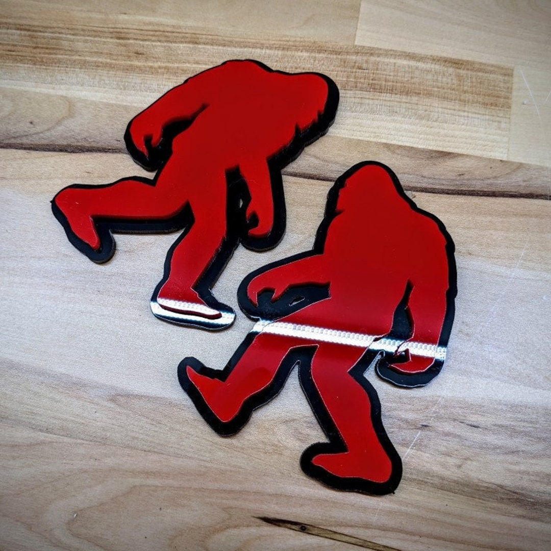 Bigfoot Icon Badge Pair - Car Emblem - Etsy