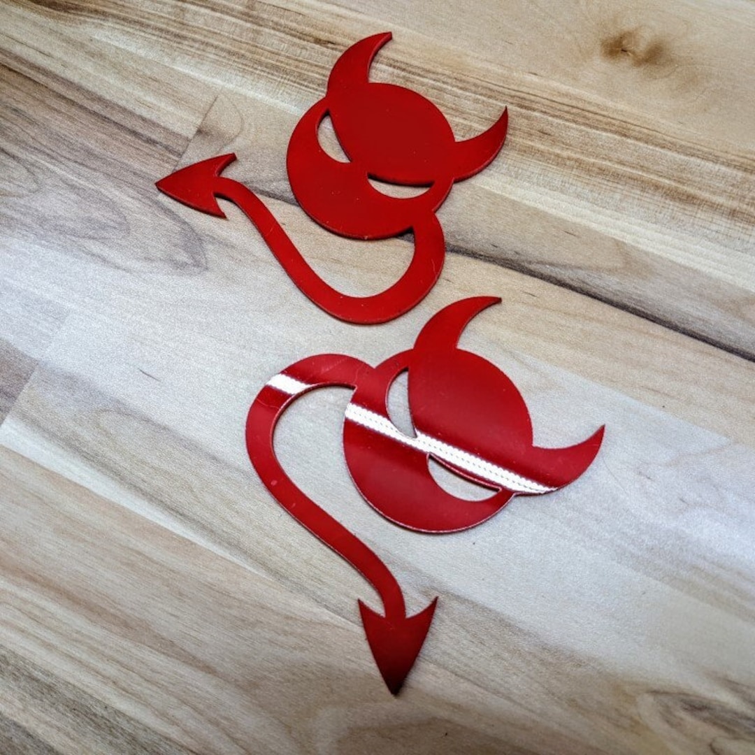 Devil Icon Pair - Car Emblem - Etsy