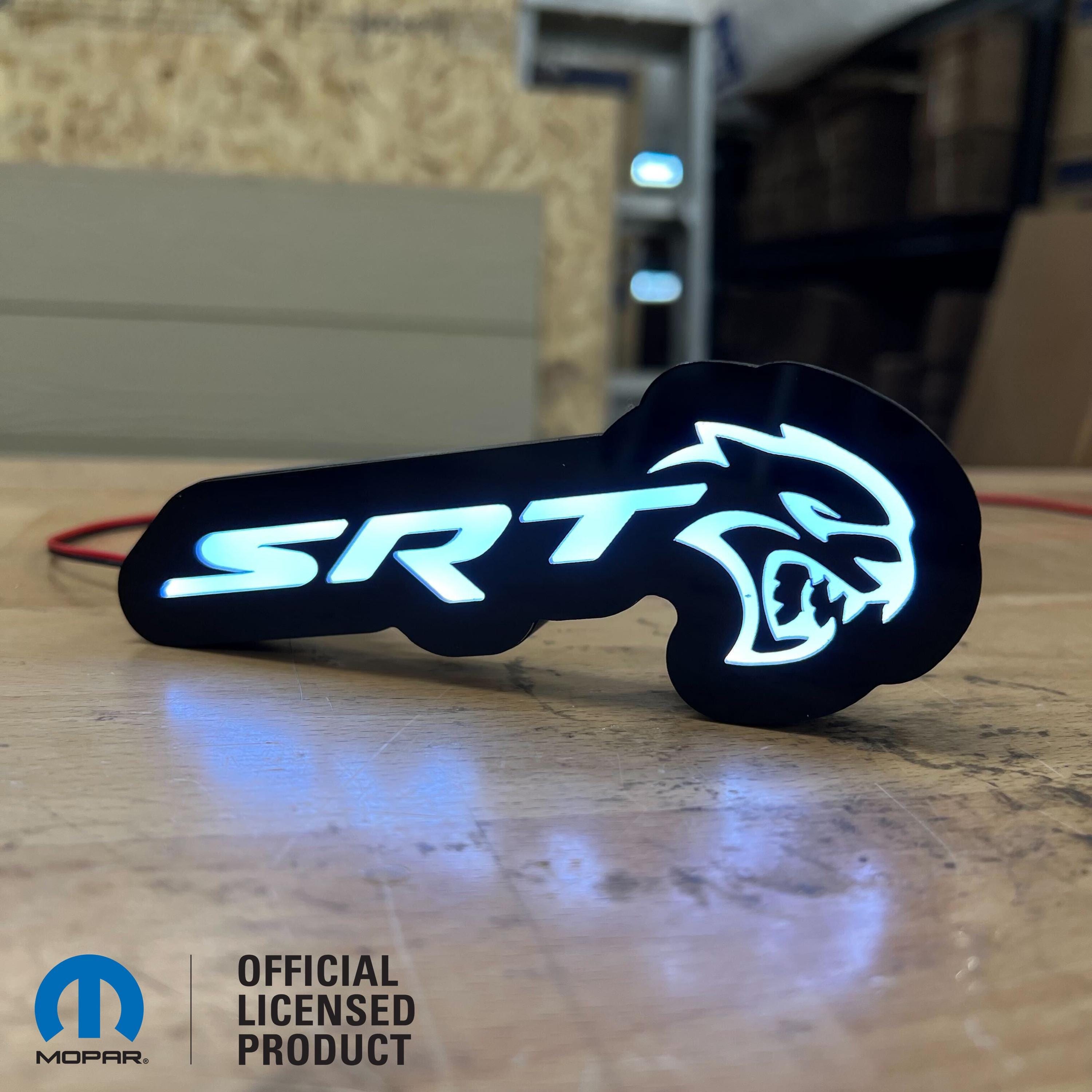 SRT® Hellcat® LED Illuminated Badge - White or RGB - Grille or Body ...