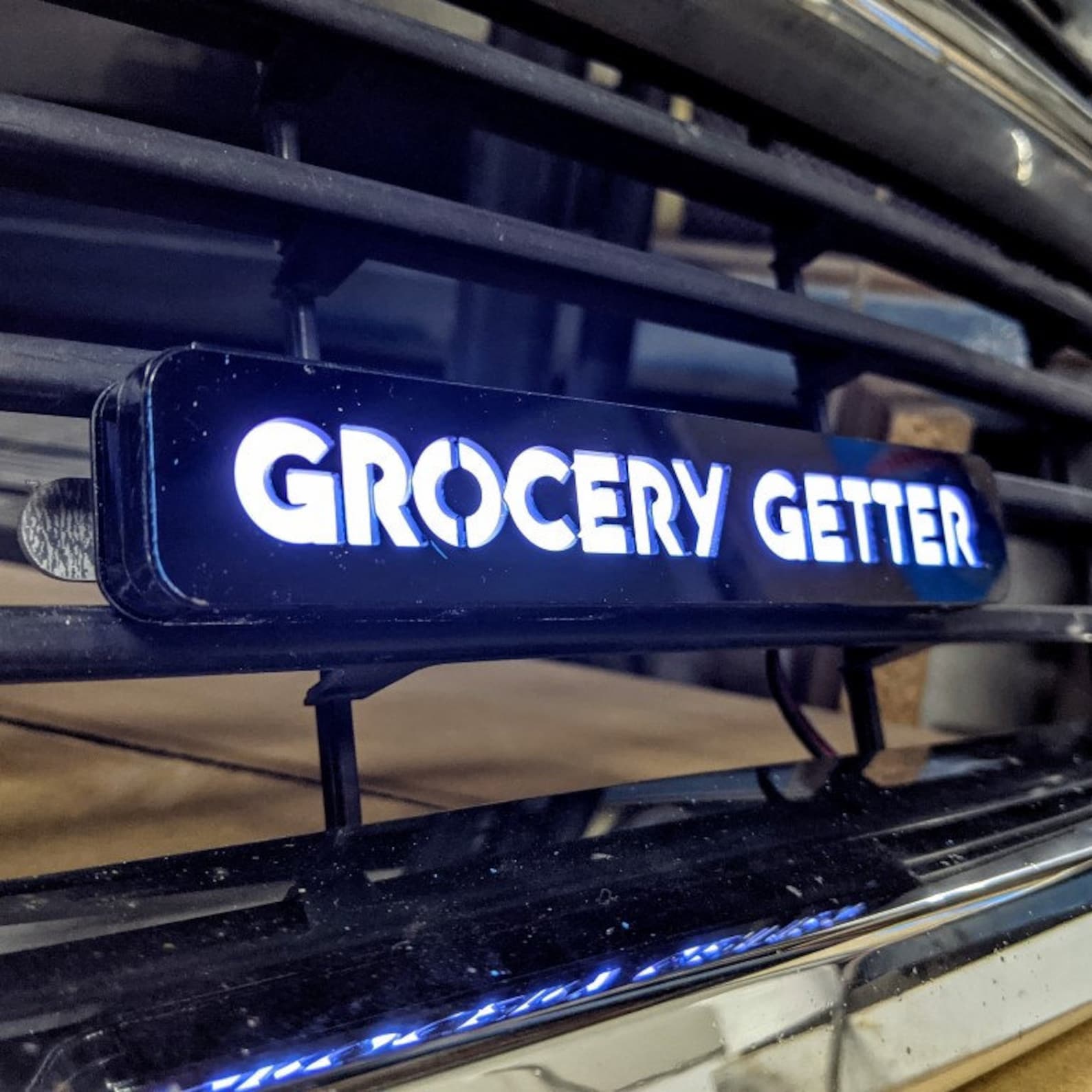 Custom LED Grille Badge Block Font RGB 1.12 X - Etsy Canada