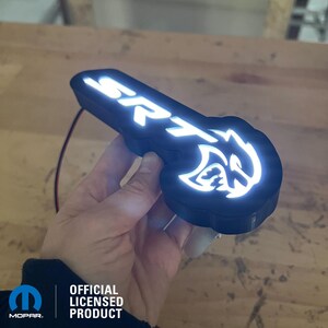 SRT® Hellcat® LED Illuminated Badge - White or RGB - Grille or Body ...