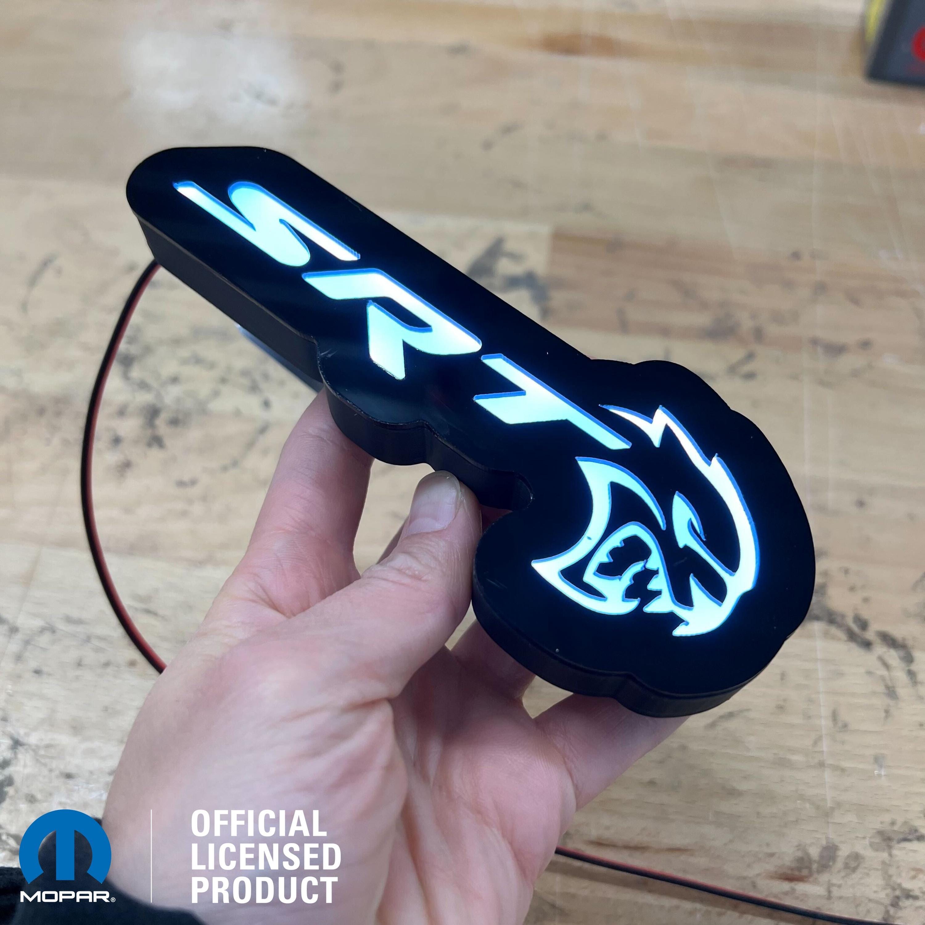 SRT® Hellcat® LED Illuminated Badge - White or RGB - Grille or Body ...